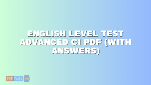 English Level Test Advanced C1 PDF (With Answers) - pdftests.com