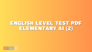 English Level Test PDF Elementary A1 (2) - pdftests.com
